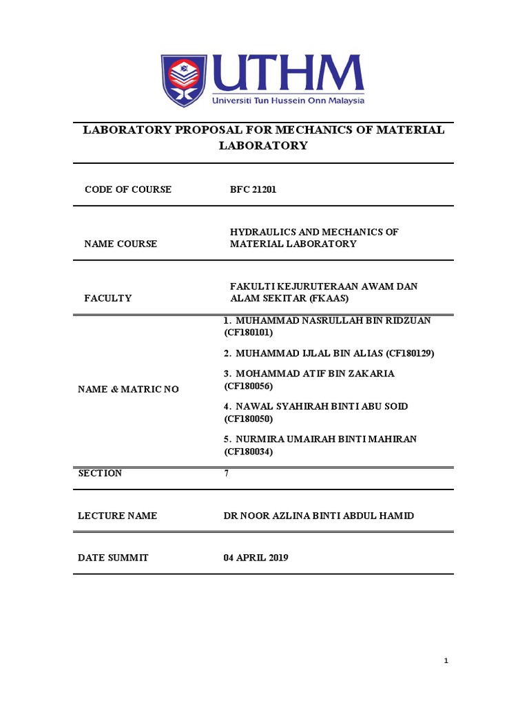 Full Report MOM Example | PDF | Deformation (Engineering) | Yield ...