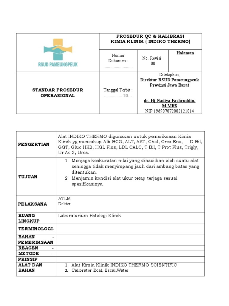 Prosedur Kalibrasi Alat Indiko | PDF