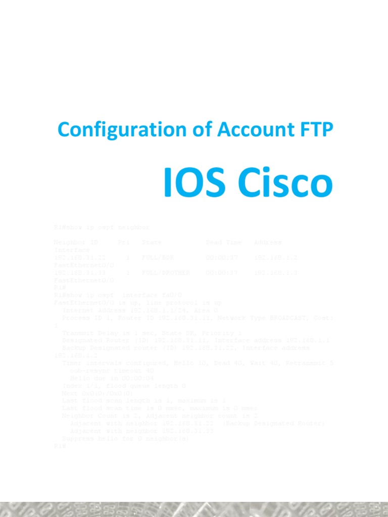 FTP Ios Cisco | PDF | Protocolo de transferencia de archivos | Red de ...