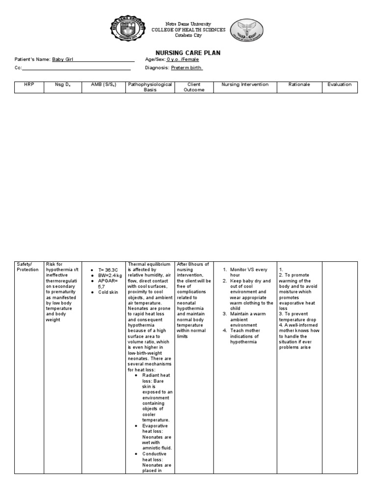 NCP Hypo | PDF | Hypothermia | Heat Transfer