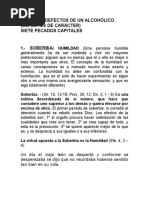 Listado de Defectos de Caracter | PDF | Conceptos psicologicos | Pecado