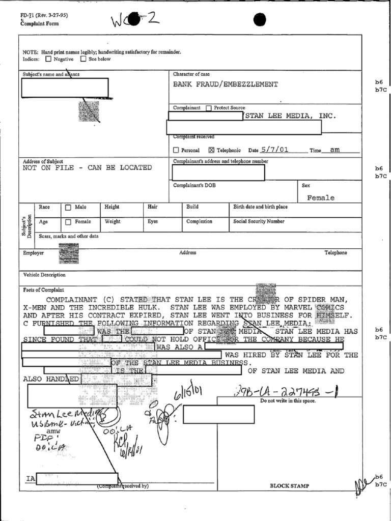 Stan Lee (Stanley Martin Lieber) FBI File - OCR | PDF | Crime ...