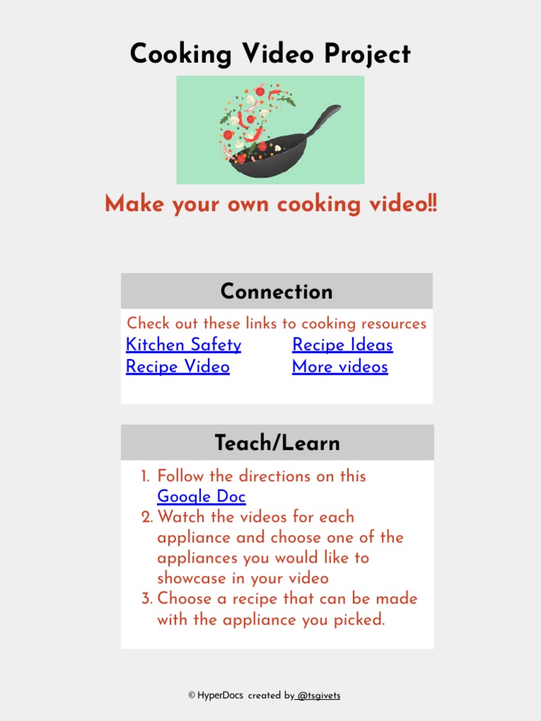 Cooking Video Project | PDF | Career & Growth