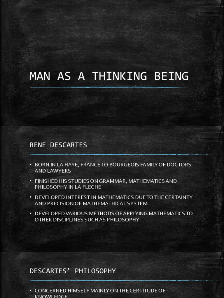 Man As A Thinking Being | PDF | Idea | Substance Theory