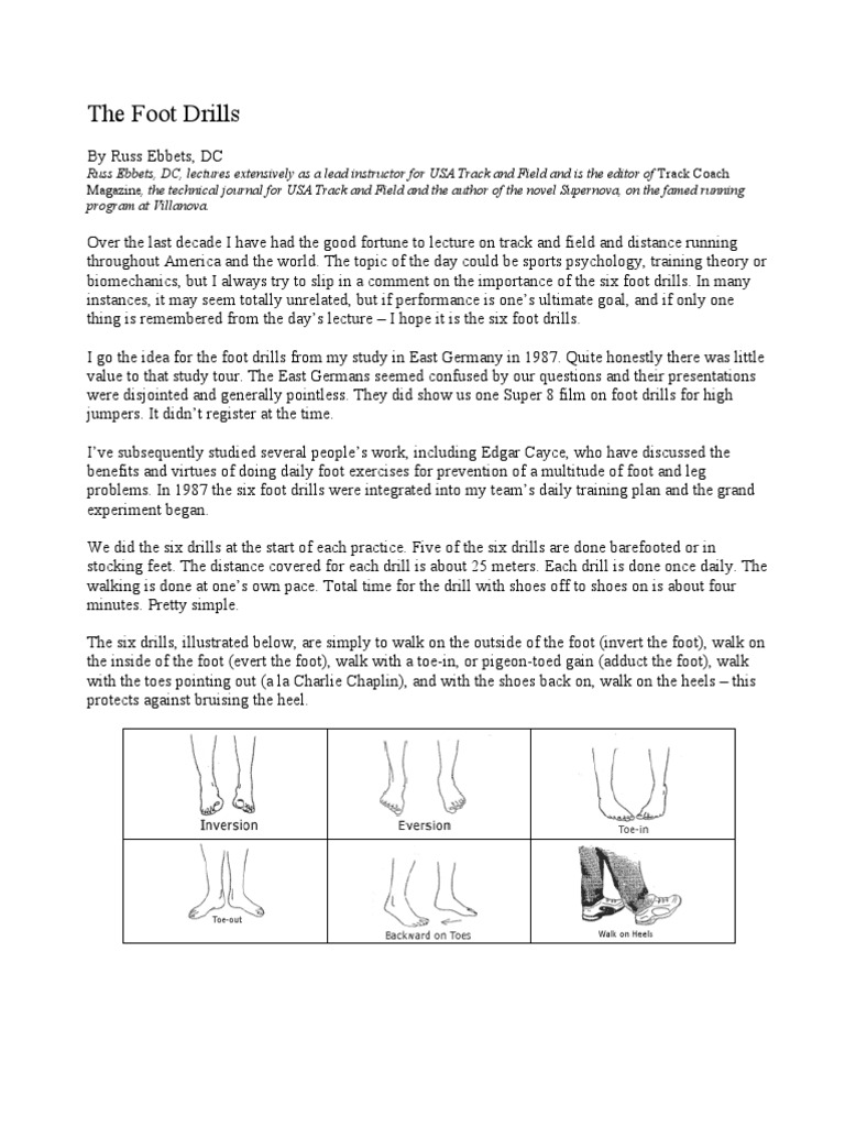 Essential Foot Drills for Athletes | PDF