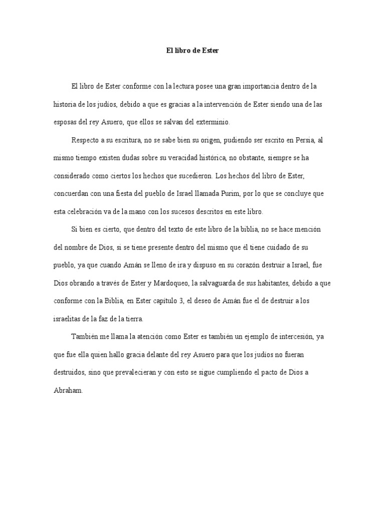 El libro de Ester: Historia y Significado | PDF | Libro de Ester | Biblia