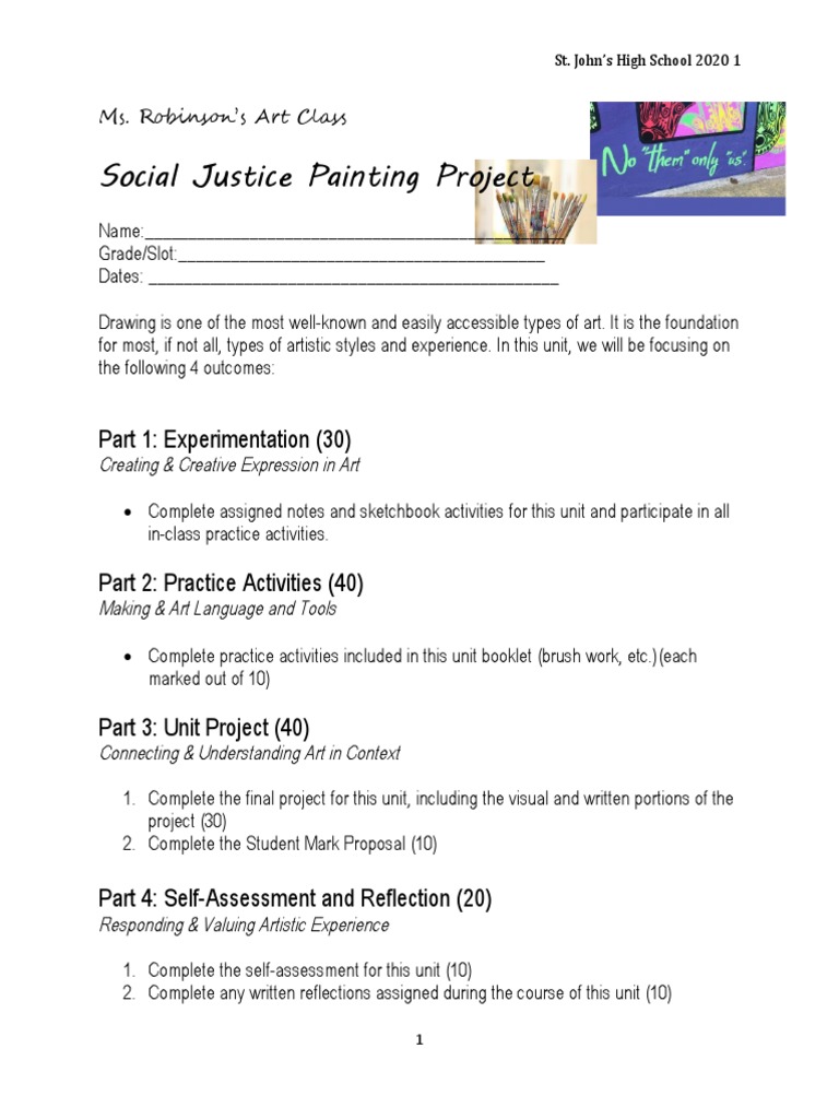Art Unit Painting Social Justice 11 12 | PDF | Watercolor Painting ...