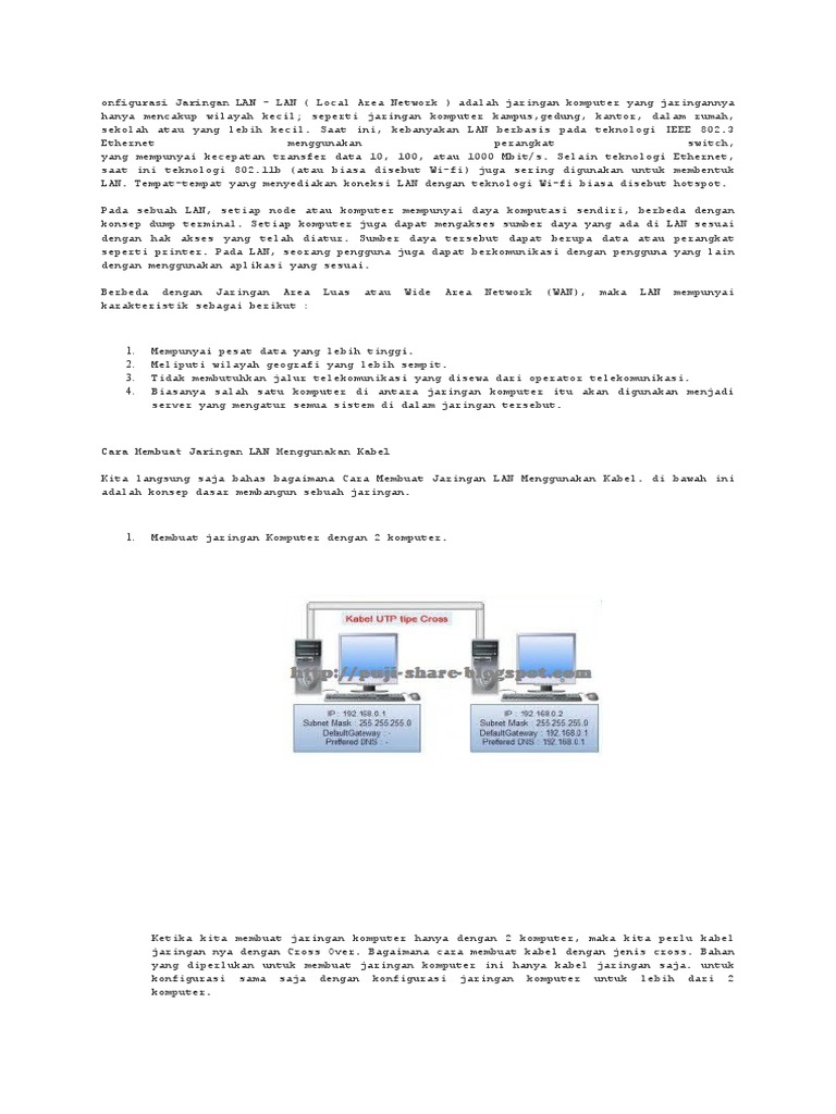 Konfigurasi Jaringan LAN | PDF