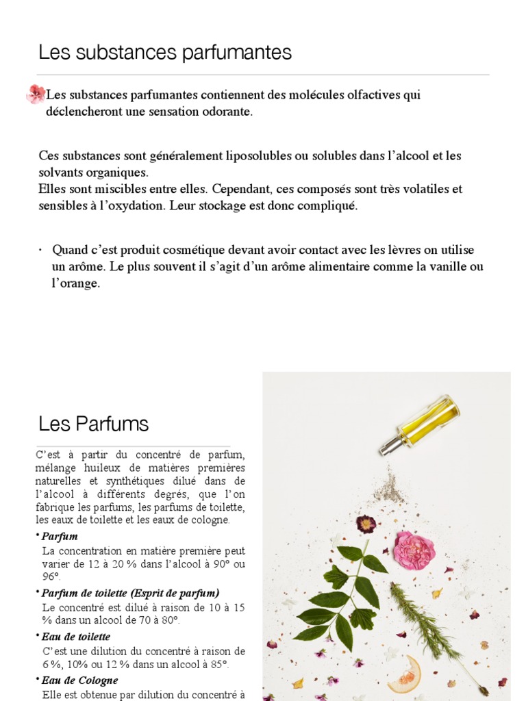 Cours Les Parfums | PDF | Parfum | Huile essentielle