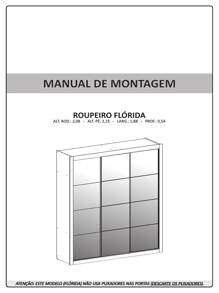 Manual Guarda Roupa Dayse | PDF | Carpintaria | Madeira