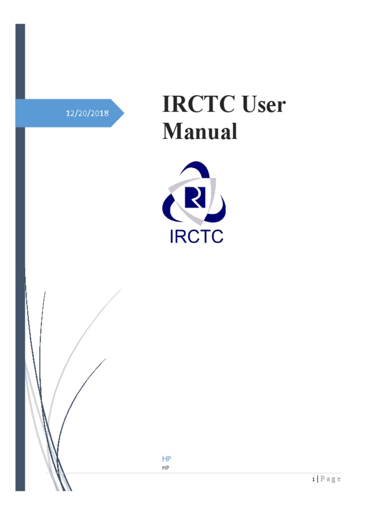 IRCTC User Manual | PDF | Login | Password