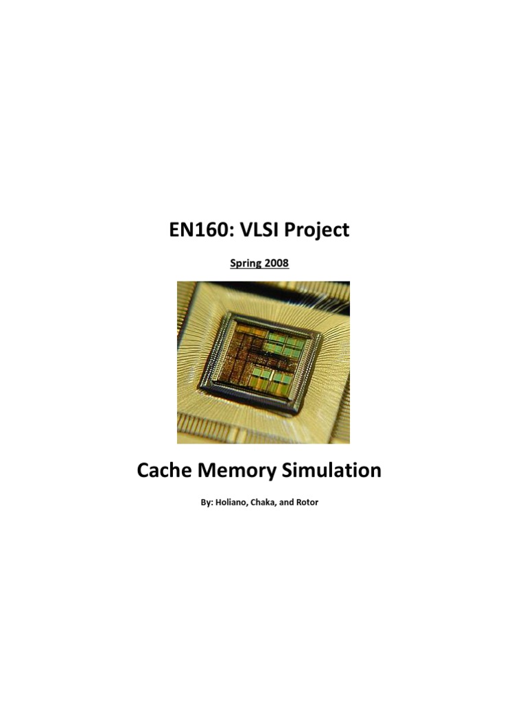 VLSI Cache Memory Simulation Project | PDF
