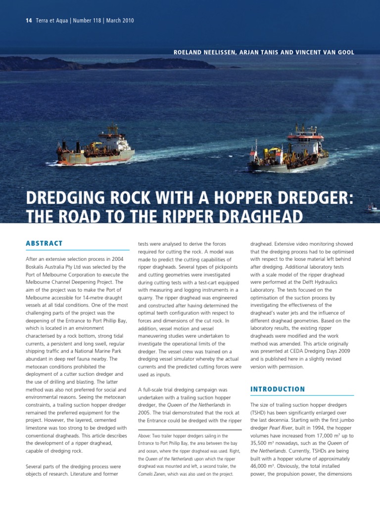 Dredging Rock with a Hopper Dredger: The Development and Optimization ...