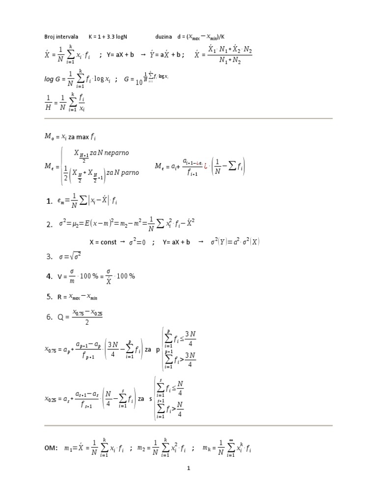 Formule Za ViS | PDF