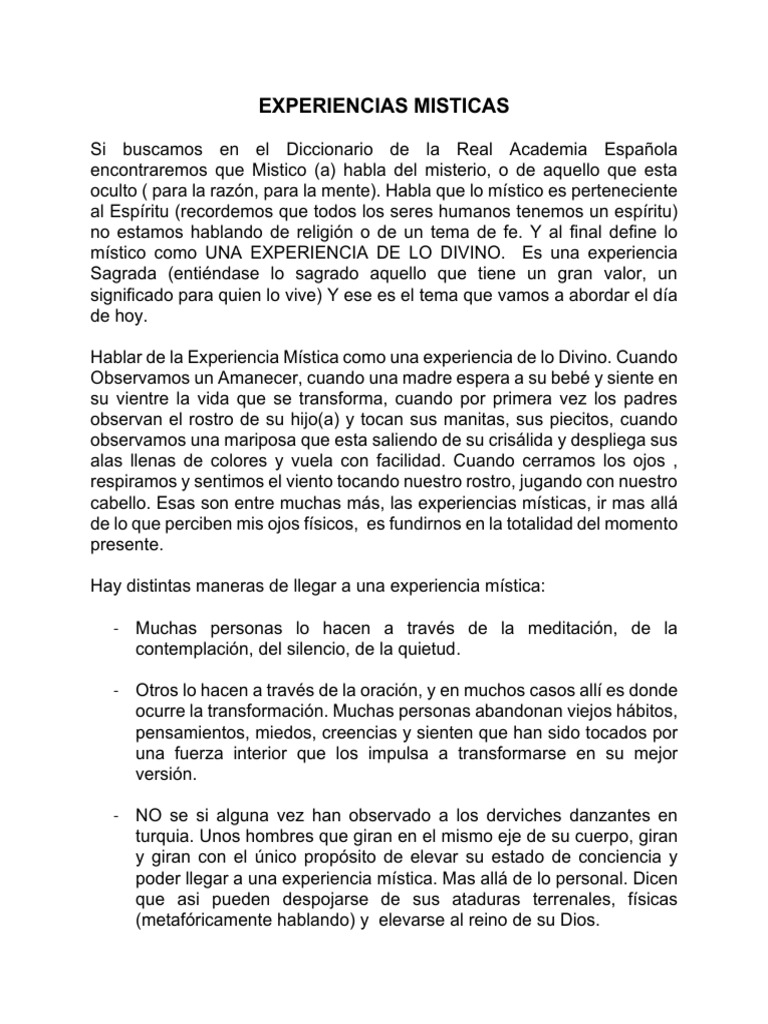 Experiencias Místicas y su Significado | PDF | Misticismo | Alma