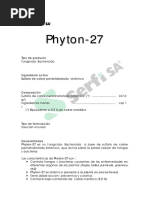 Phyton 27®: Fungicida-Bactericida Agrícola | PDF | Agua | Pesticida