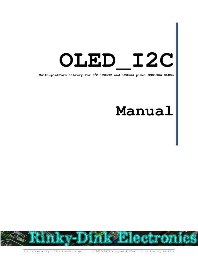 Oled - I2C: Manual | PDF | Computer Hardware | Computer Engineering