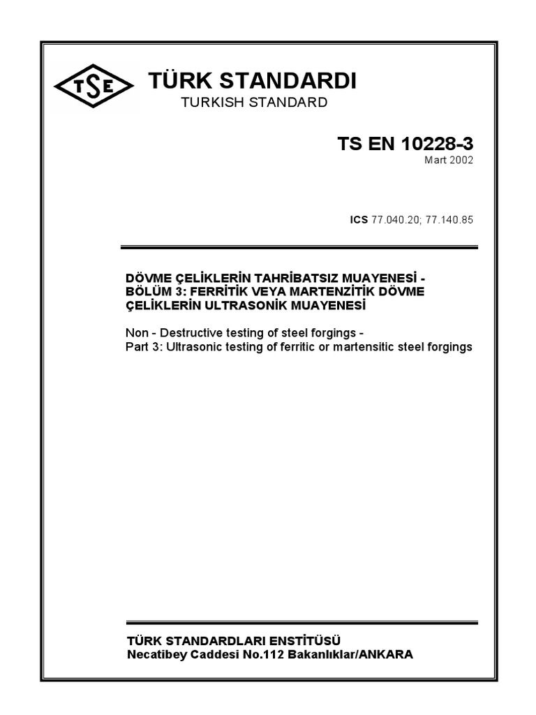 TS en 10228-3 | PDF