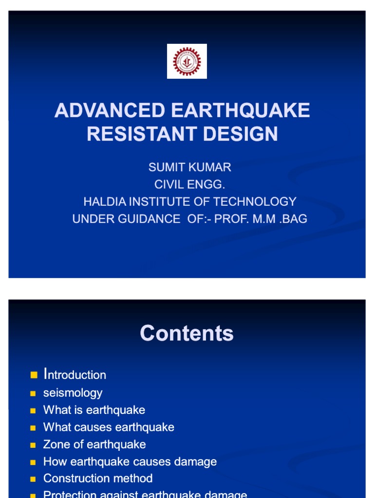 Advanced Earthquake Resistant Design | PDF | Earthquakes | Seismology