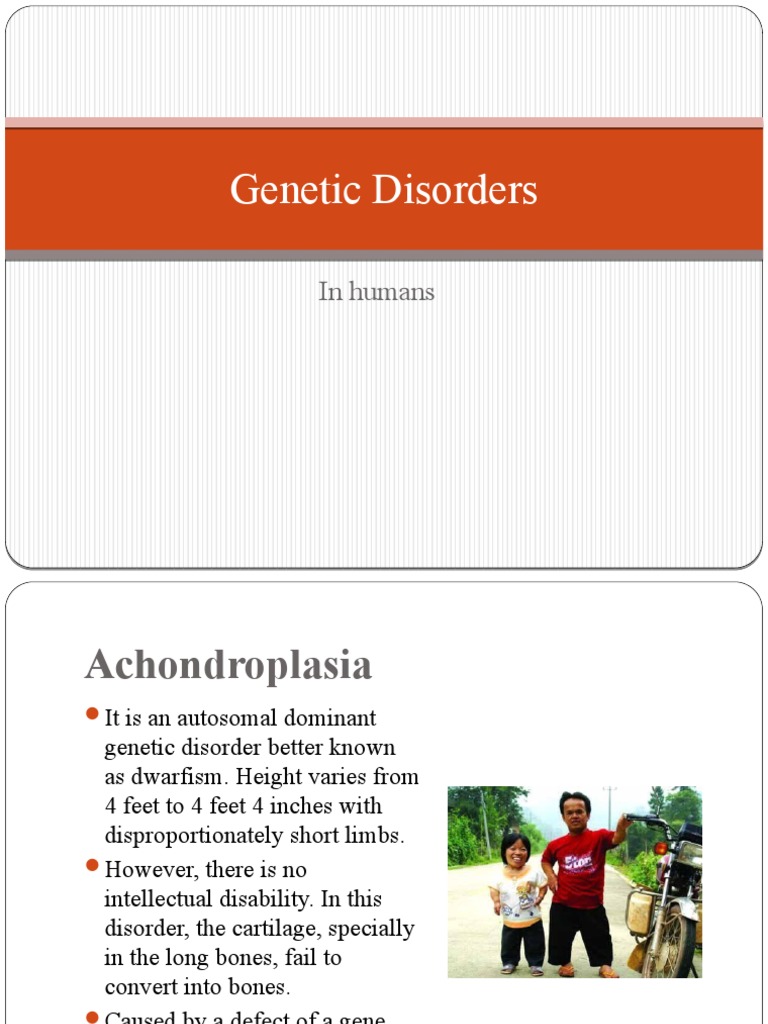 Genetic Disorders in Humans Presentation | PDF | Genetic Disorder ...