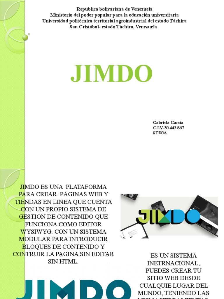Power Point Jimdo | PDF | Página web | Microsoft PowerPoint