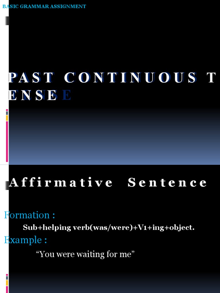 Past Continuous Tense (PowerPoint) | PDF