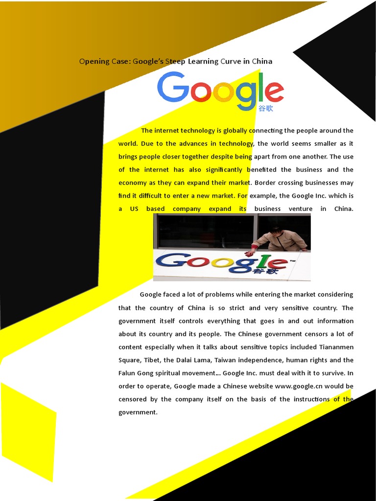 Google Case Study | PDF | China | World Politics