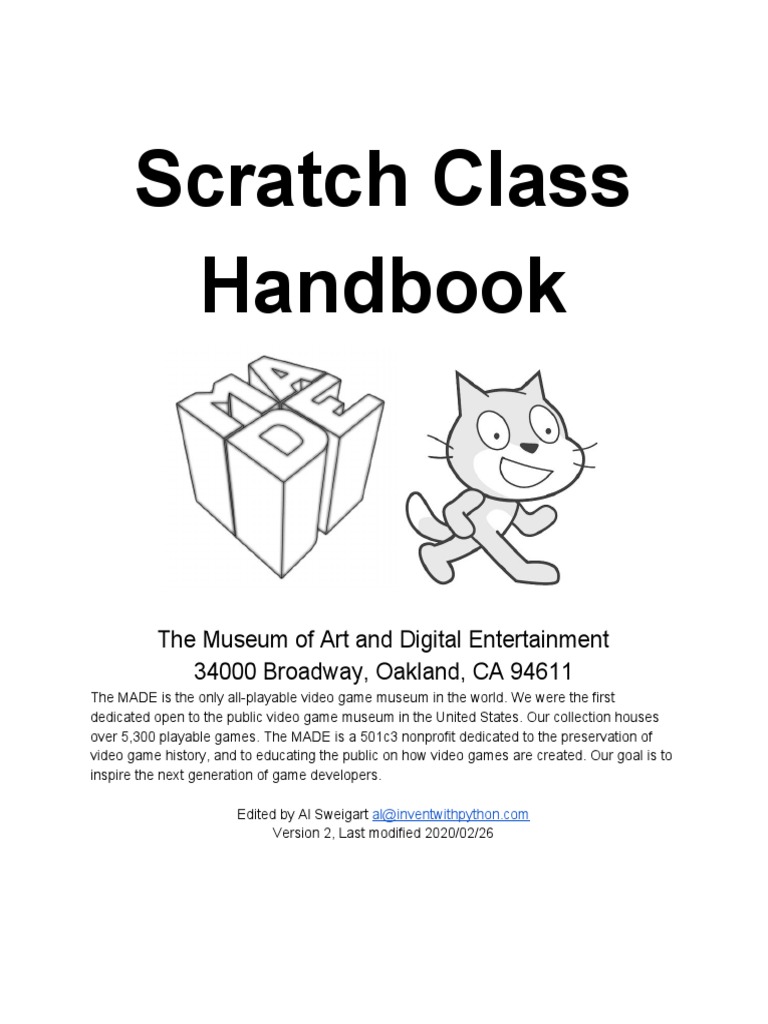 Scratch Class Handbook V2 Pdf Scratch Programming Language Computer Keyboard