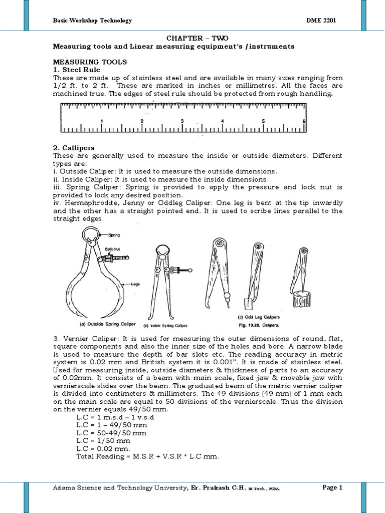 Measuring and Marking Tools Overview | PDF | Metals | Industrial Processes