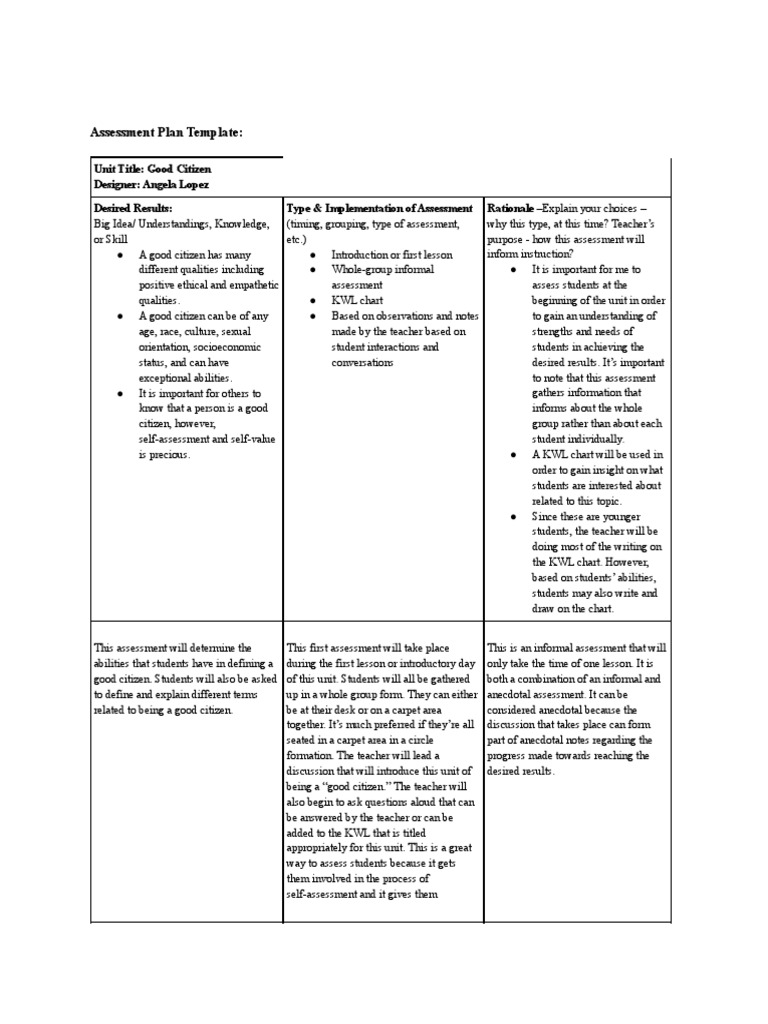 Assessment Evidence Matrix | PDF | Educational Assessment | Rubric ...