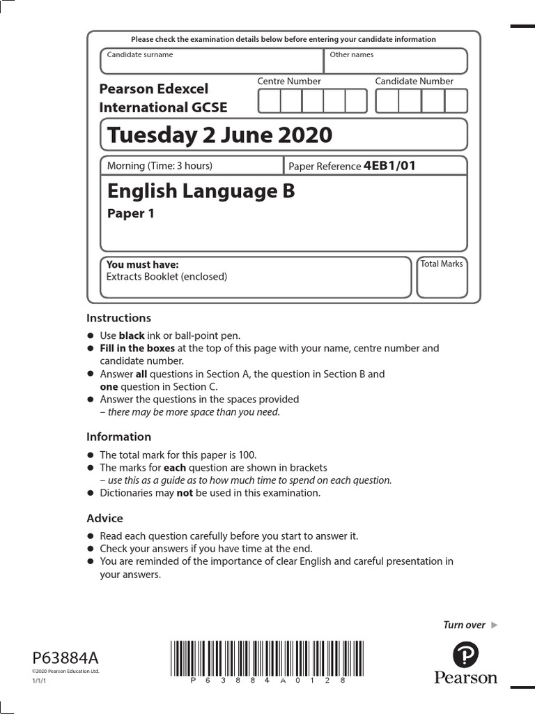 Paper 1 | PDF | Question | Writing