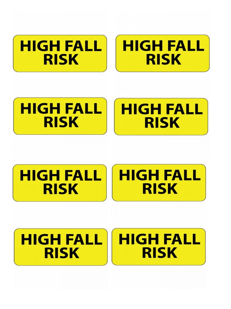 High Falls Risk Sign | PDF