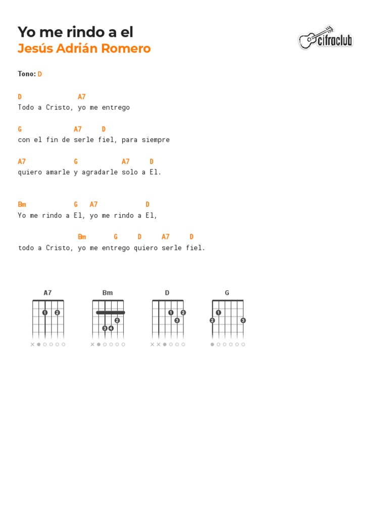 Cifra Club - Jesús Adrián Romero - Yo Me Rindo A El | PDF