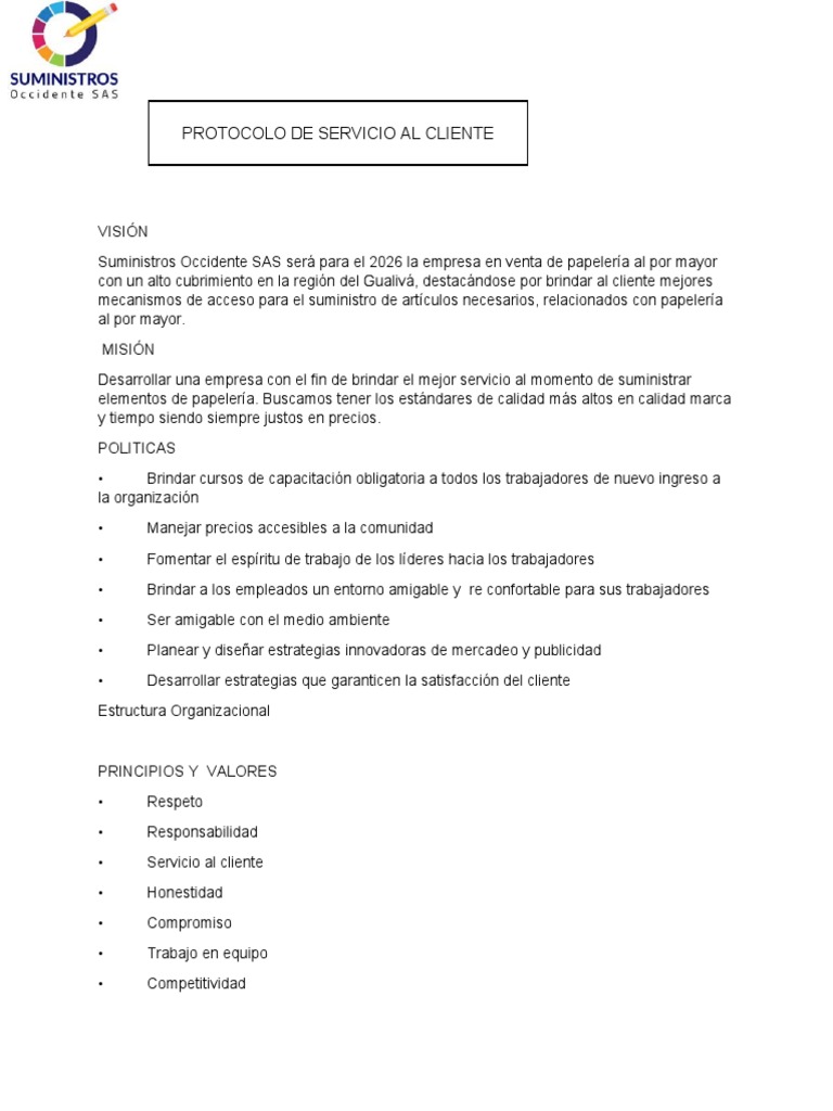 Protocolo de Servicio Al Cliente | PDF | Servicio al Cliente | Cliente