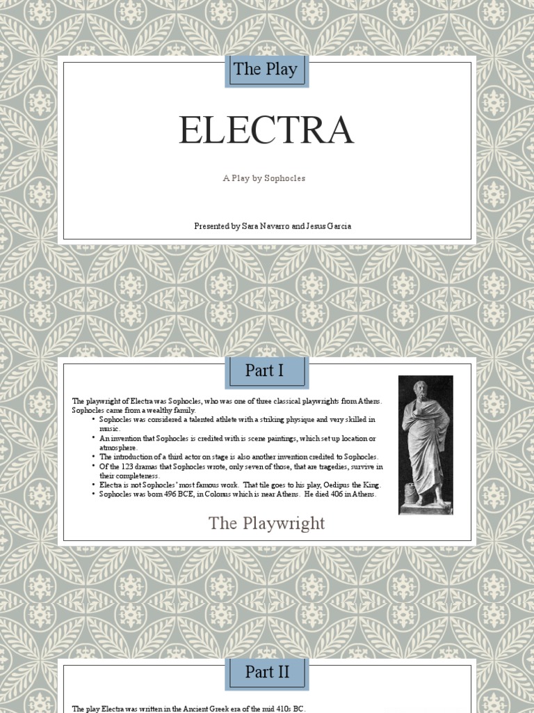 Electra Play PPT Rough Draft | PDF | Sophocles | Clytemnestra