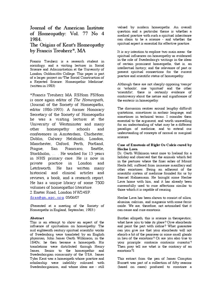 Origins Kent's Philosophy | PDF | Homeopathy | Emanuel Swedenborg