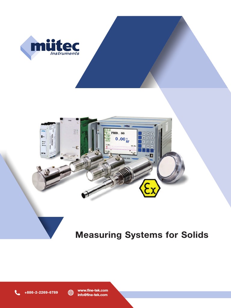 Mütec-Catalogue Measurement Systems For Solids | PDF | Flow Measurement ...
