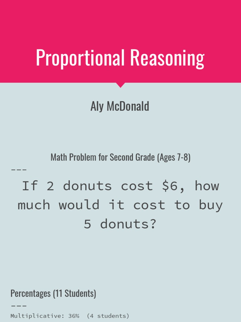 Proportional Reasoning Project | PDF | Education Theory | Teaching ...