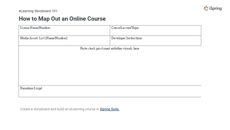 Elearning Storyboard Template | PDF