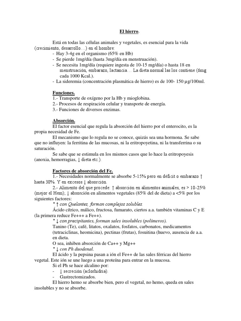 Sideremia | PDF | Hierro | Anemia