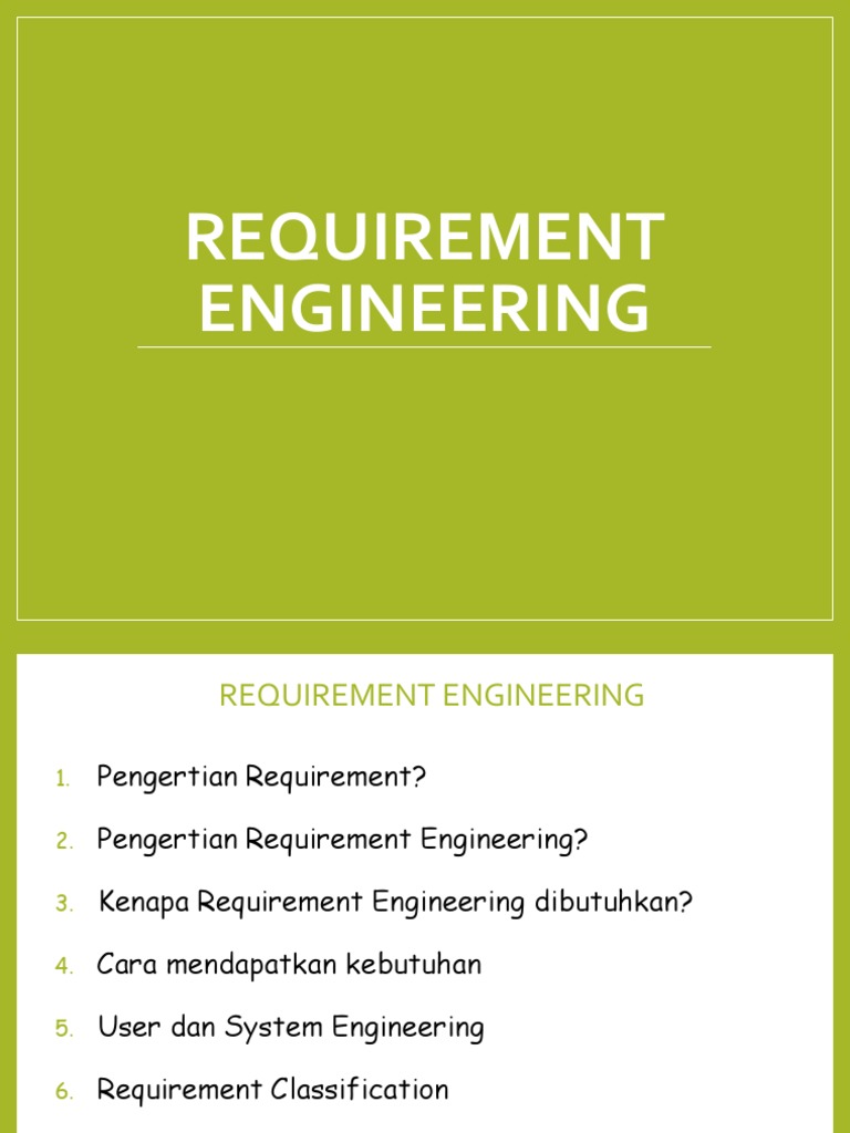 Pert. 5 - Requirement - Engineering | PDF