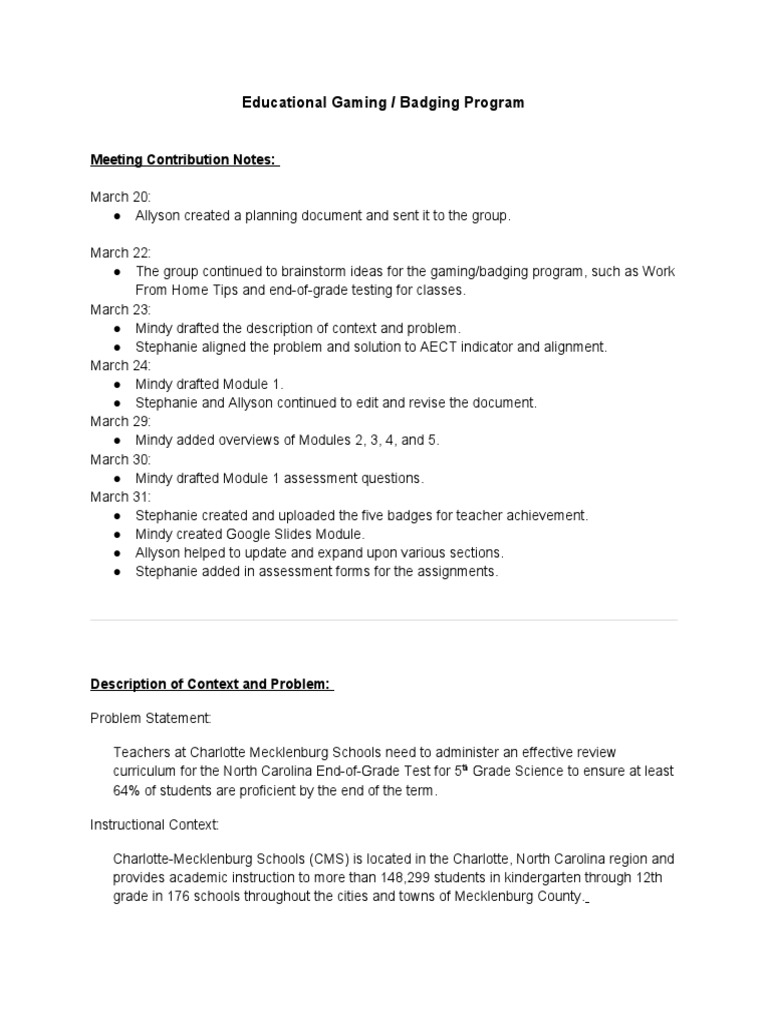 6135 - Educational Gaming Badging Program | PDF | Infographics | Teachers