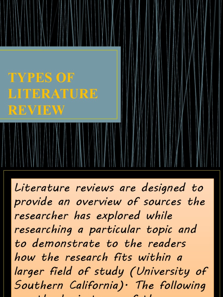 Types of Literature Reviews Explained | PDF | Theory | Analysis