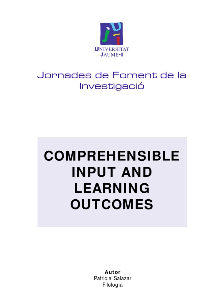 Comprehensible Input and Learning Outcomes | PDF | Second Language Acquisition | Second Language
