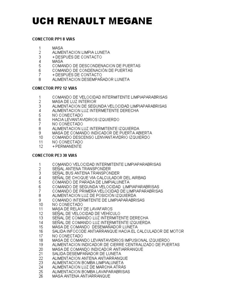 Uch Renault Megane | PDF | Bienes manufacturados | Vehículos