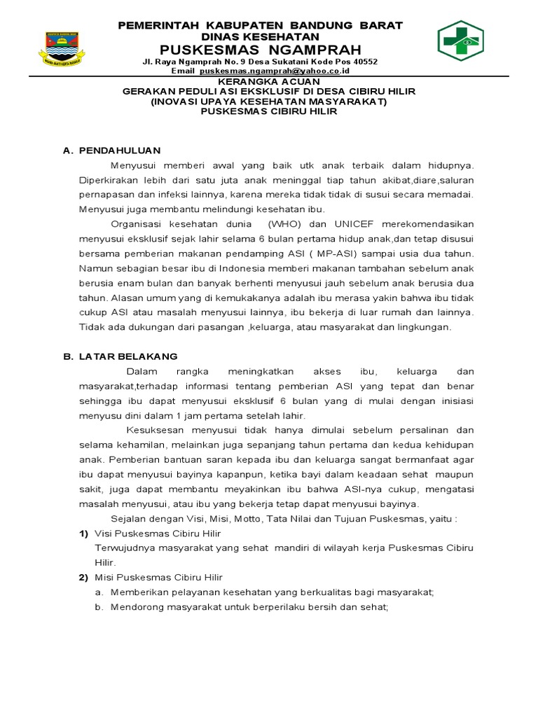Gerakan Peduli ASI Eksklusif Cibiru Hilir | PDF | Kesehatan Holistik