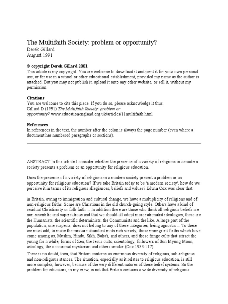 The Multifaith Society (2020!10!29 21-51-47 UTC) | PDF | Interfaith ...