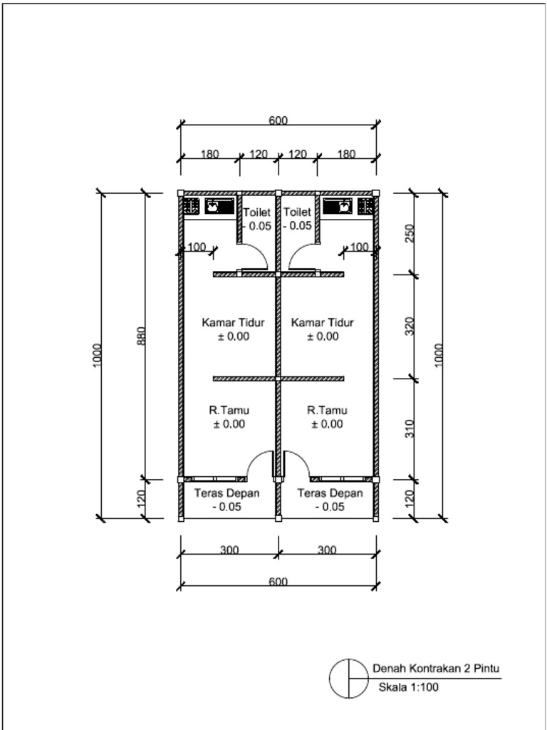 Denah Kontrakan 2 Pintu | PDF
