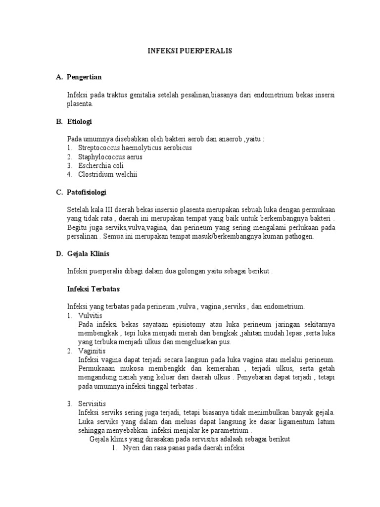 Infeksi Puerperalis | PDF