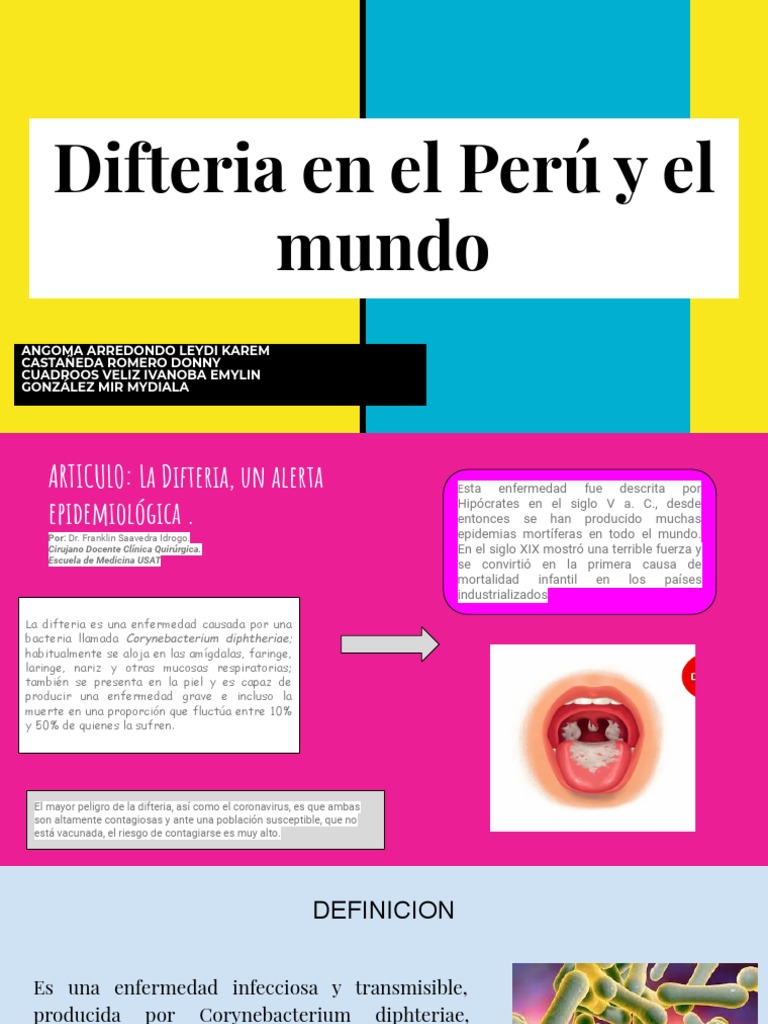 Seminario Difteria | PDF | Inmunología | Enfermedades y trastornos